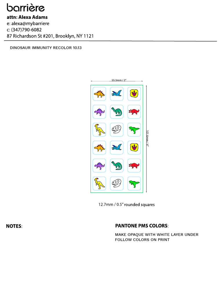 Dinosaur Immunity Recolor 10.13 SN Barriere | PDF