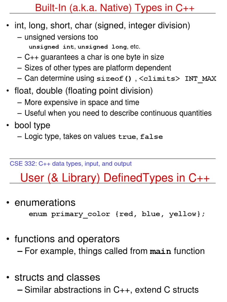 Int, Long, Short, Char (Signed, Integer Division) | PDF | C++ | Data Type