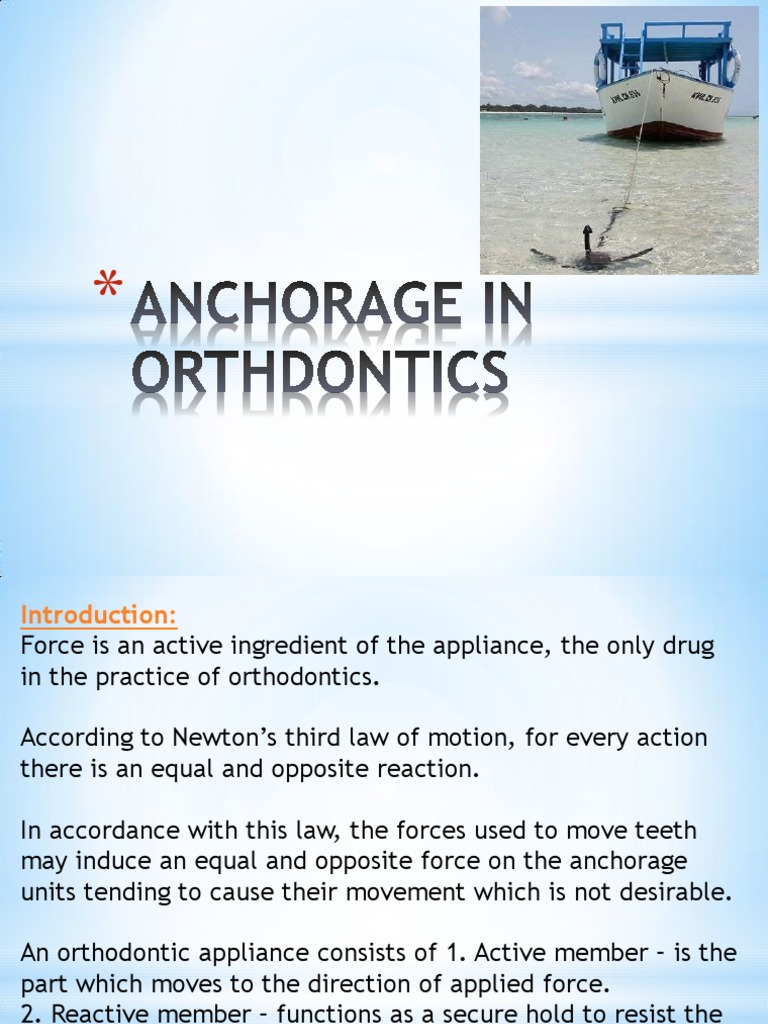 Orthodontic Anchorage Techniques | PDF | Tooth | Physiognomy