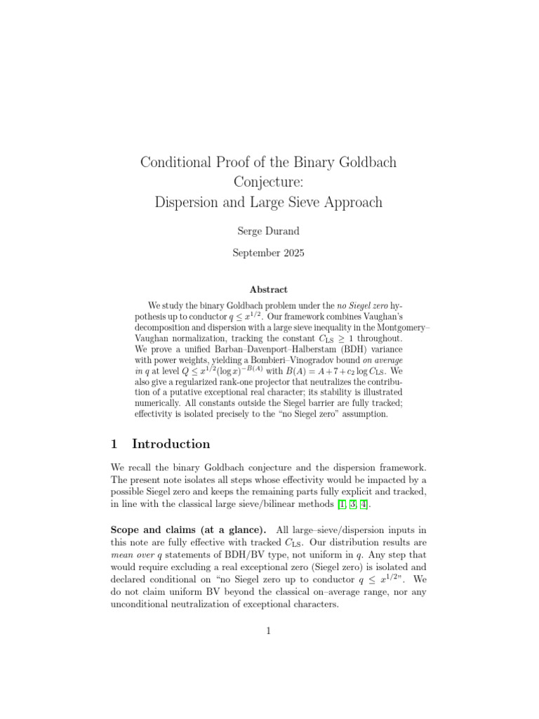5.g.conditional Proof of The Binary Goldbach (V6) | PDF | Mathematics ...