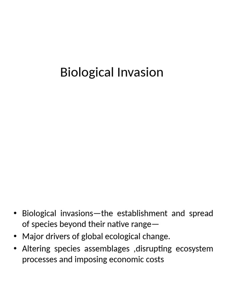 Biological Invasion | PDF | Ecology | Invasive Species