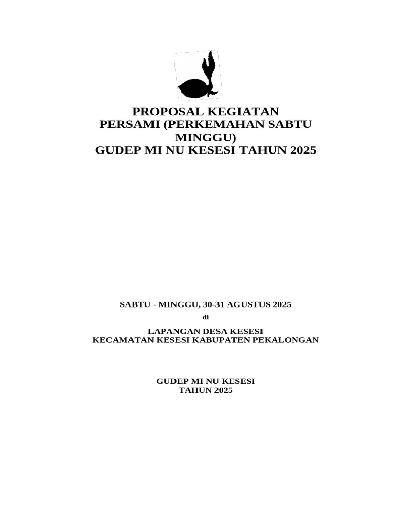 Proposal Persami 2025 | PDF