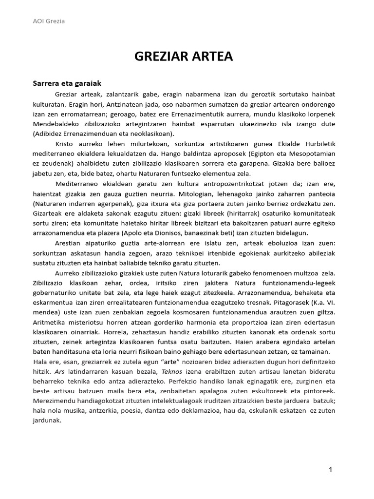 EZIAR ARTEA Sarrera 21 | PDF