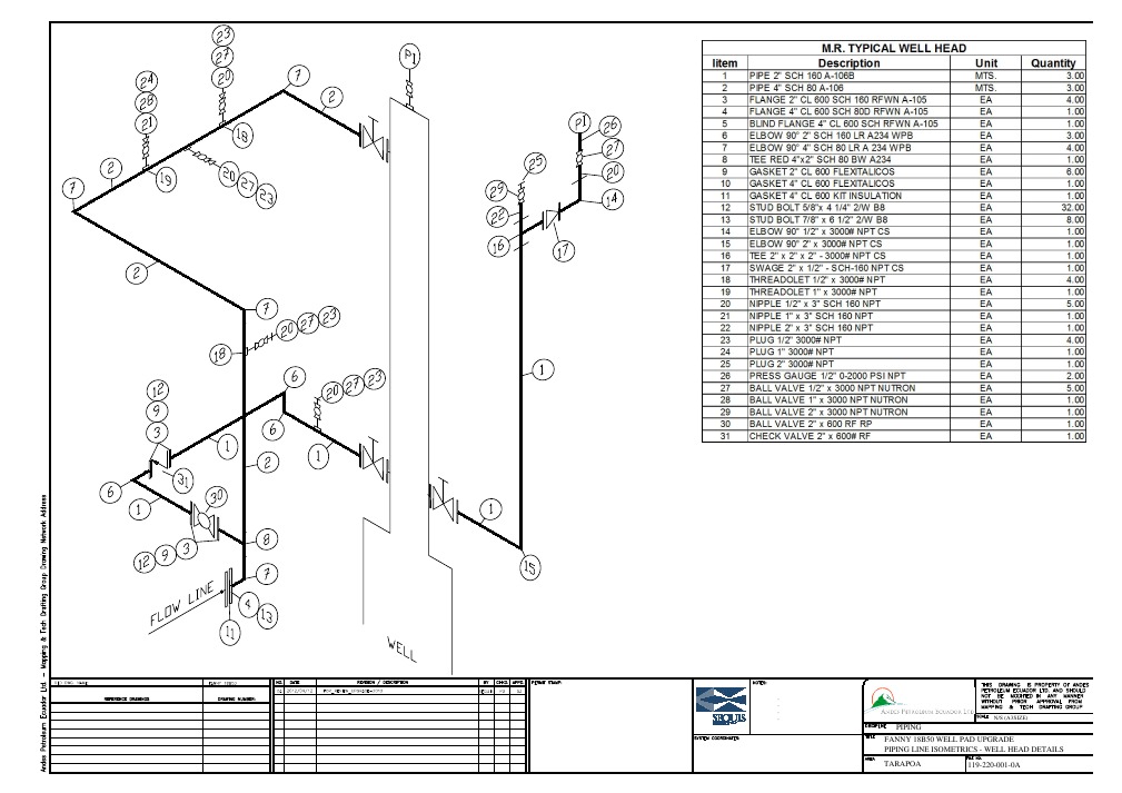 Piping Isometrics for Well Pad Upgrade | PDF