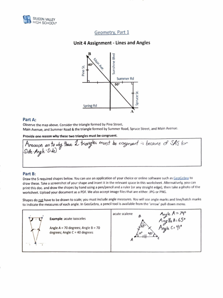 Unit 4 - Congruent Triangles by ASA & AAS | PDF