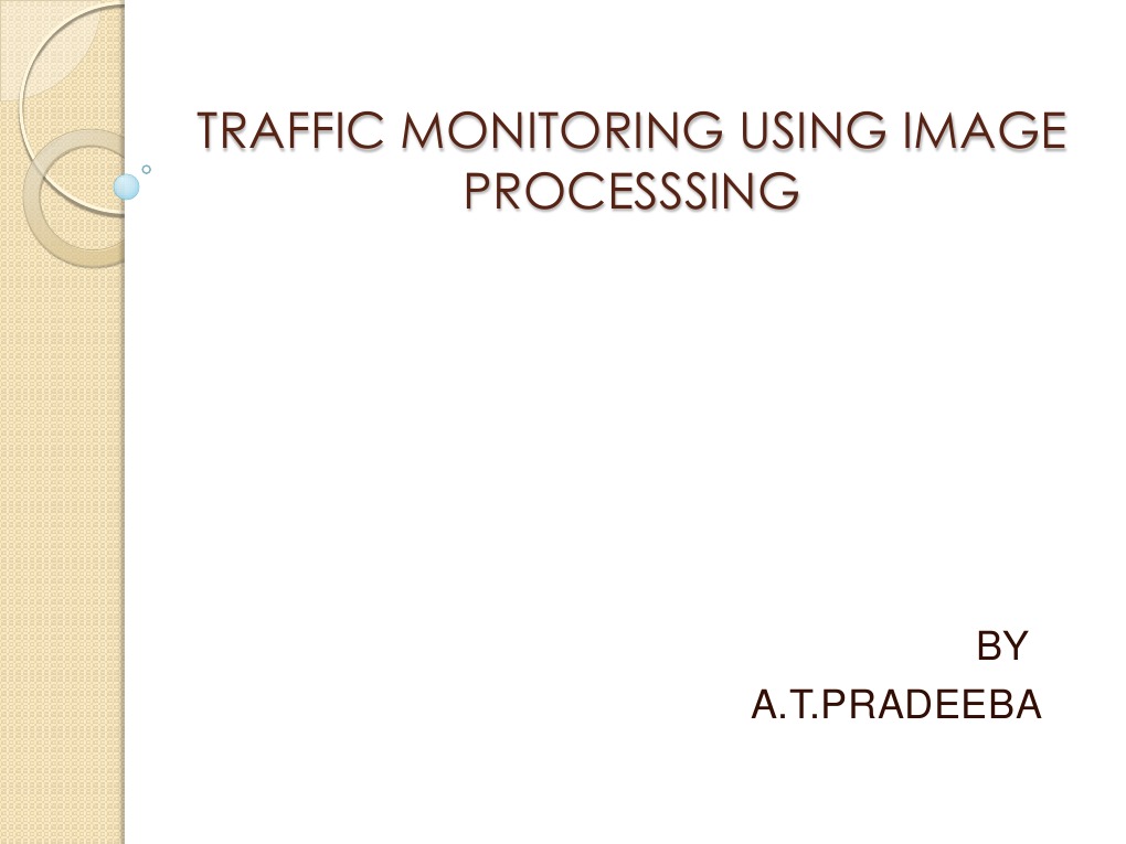 Traffic Monitoring Using Image Process Sing | PDF
