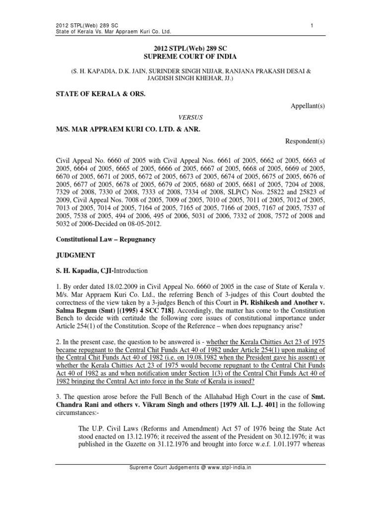 Supreme Court Judgement. | PDF | Legal Documents | Social Institutions