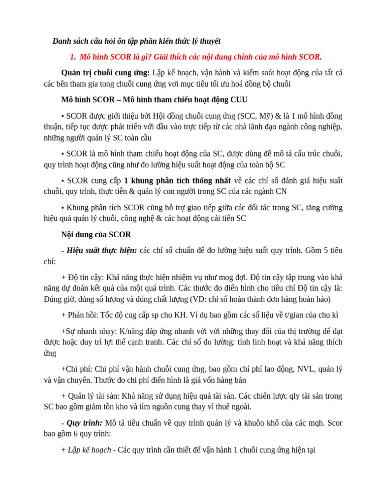 CẤU TRÚC ĐỀ THI SCM 2025 | PDF