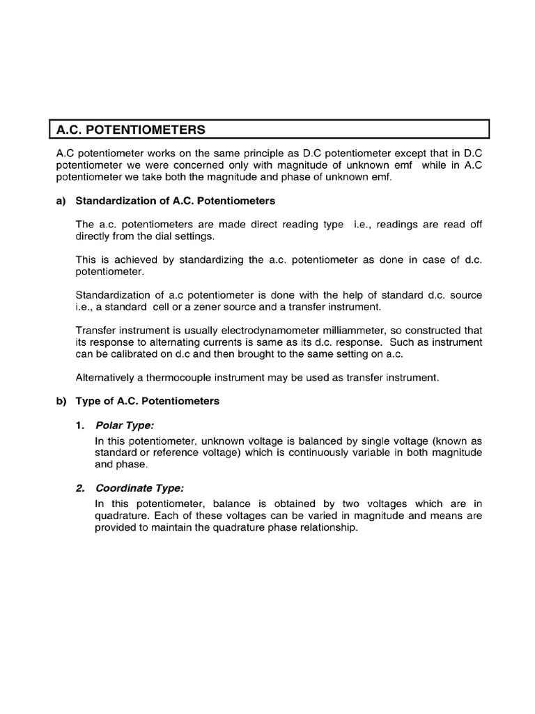 G U3 Ac Potentiometers | PDF | Inductor | Electronic Engineering