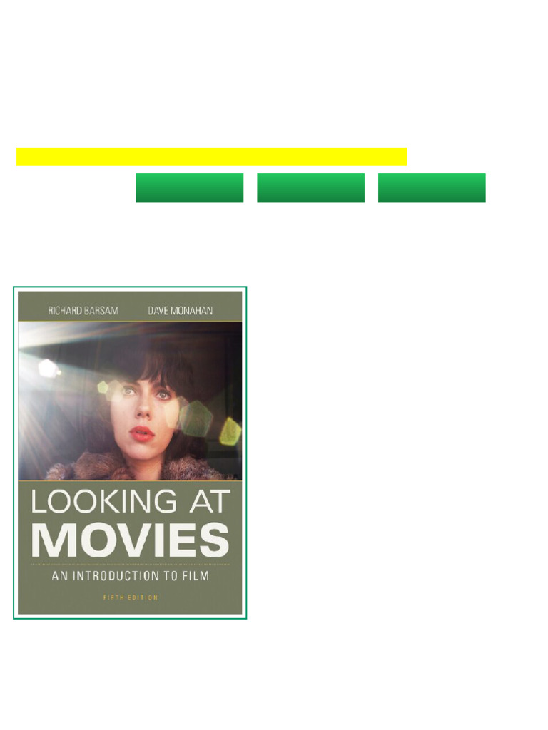 Looking at Movies An Introduction To Film 5th Edition Dave Monahan ...