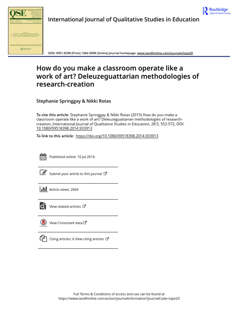 How Do You Make A Classroom Operate Like A Work of Art ...