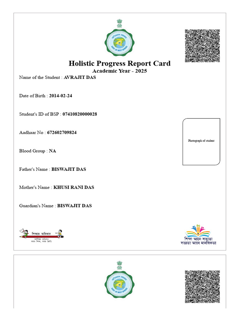 Cce Progress Report Card | PDF | Skill | Thought