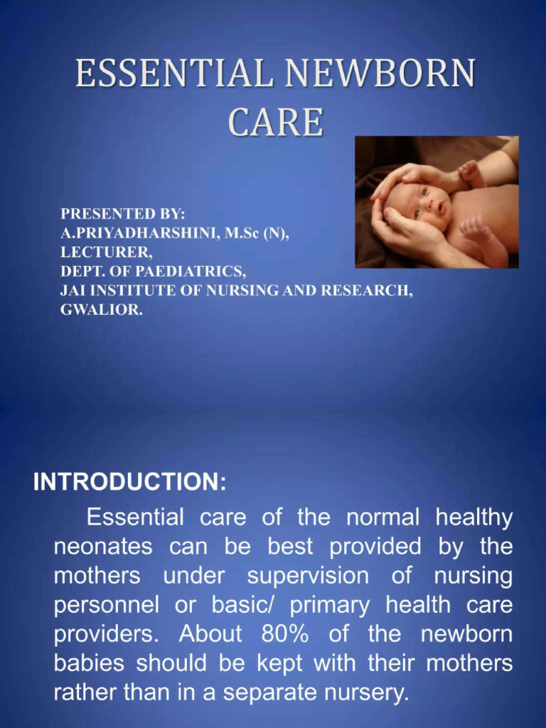 Essential New Born Care | PDF