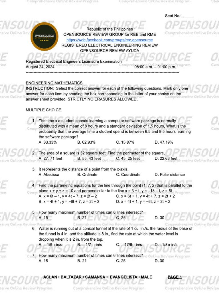 Math Reviewer Board | PDF