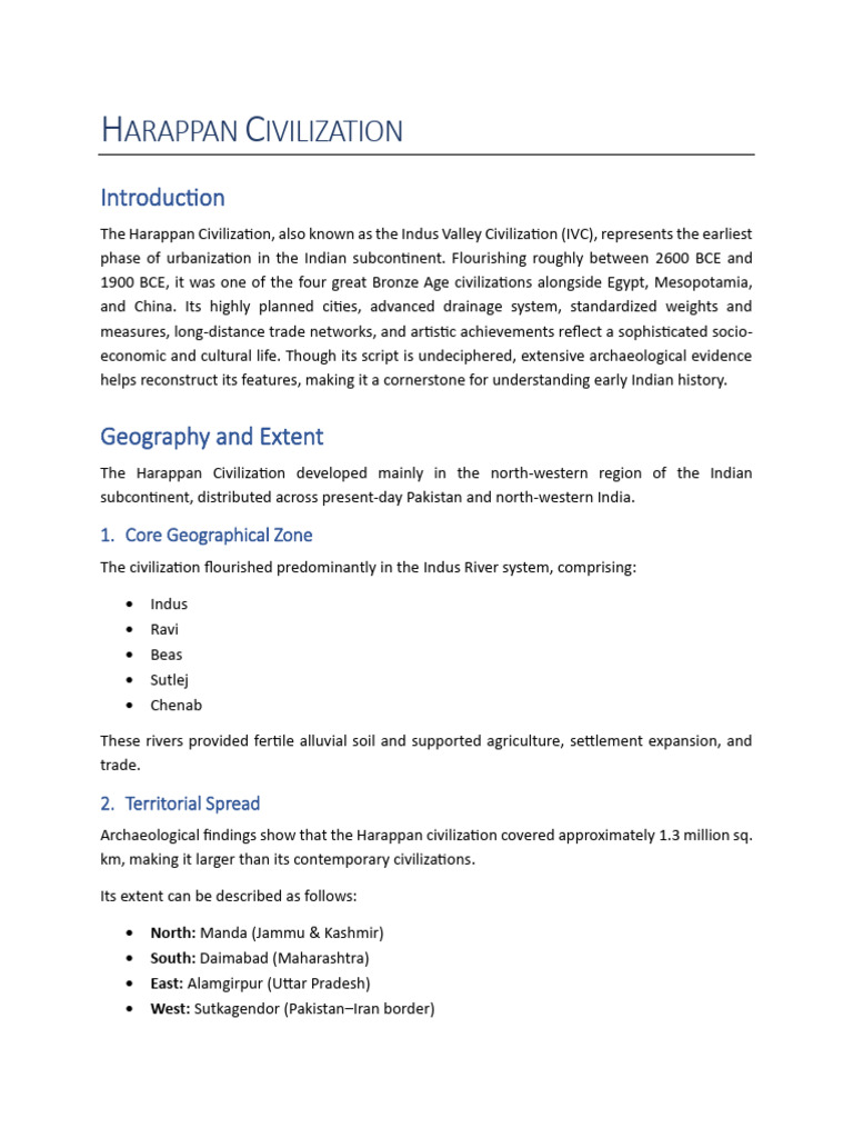 Harappan Civilization | PDF
