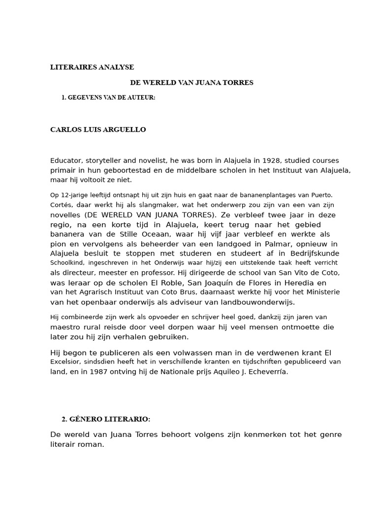 De Wereld Van Juana Torres | PDF