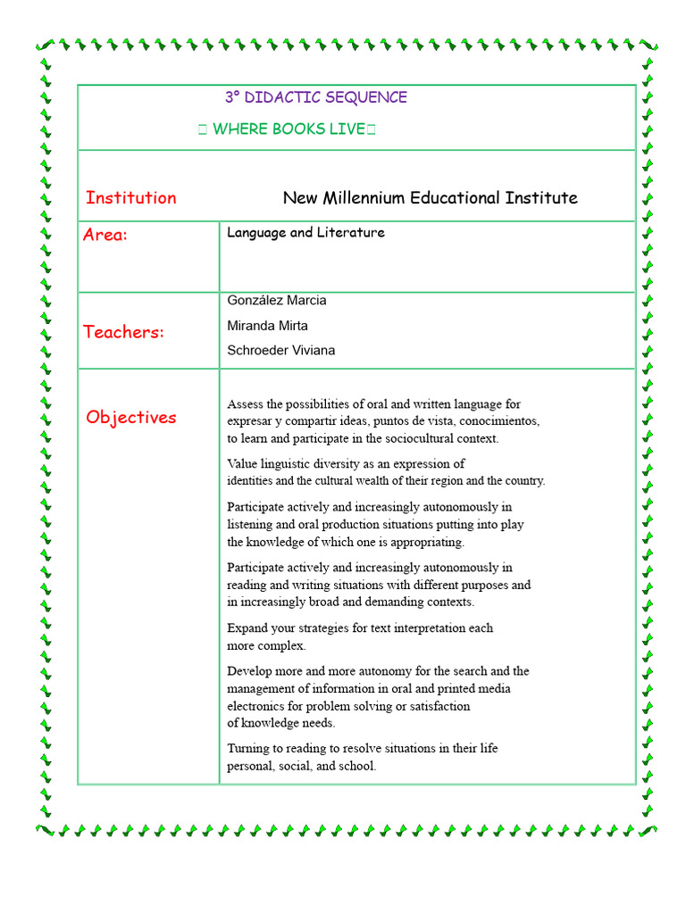 Didactic Sequence 3 EXPOSITORY TEXT. Word Family | PDF | Reptile ...