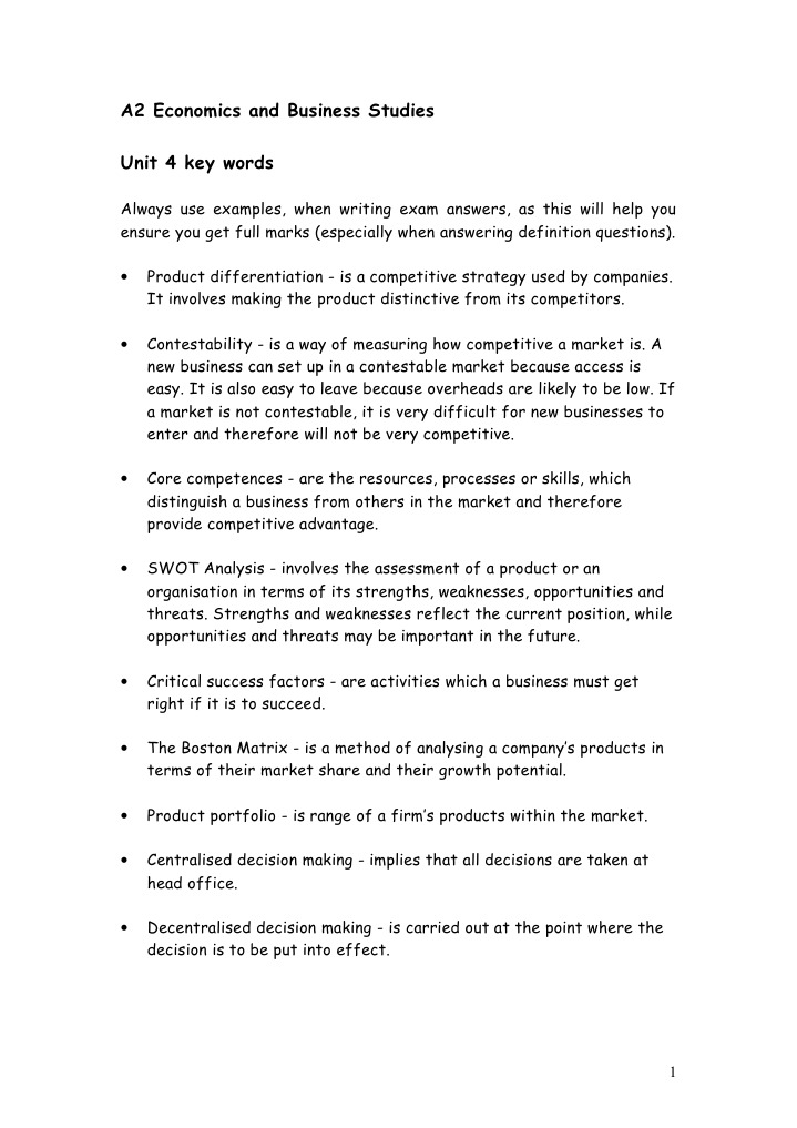 Module 4 - Key Words | PDF | Oligopoly | Profit (Economics)