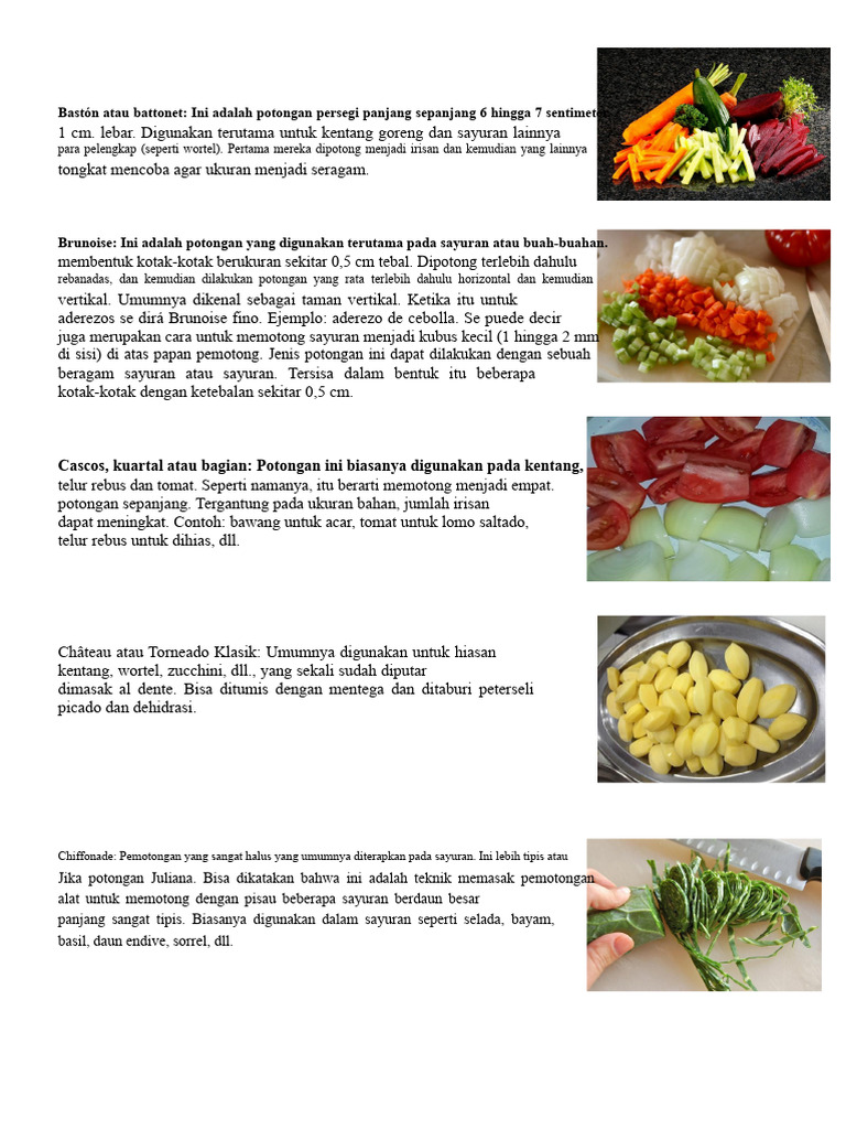 Potongan Sayur | PDF