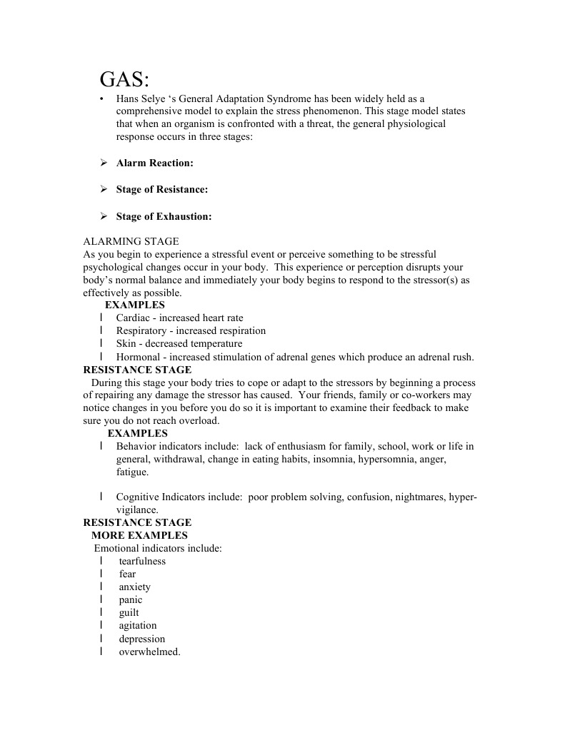Understanding General Adaptation Syndrome | PDF | Coping (Psychology ...
