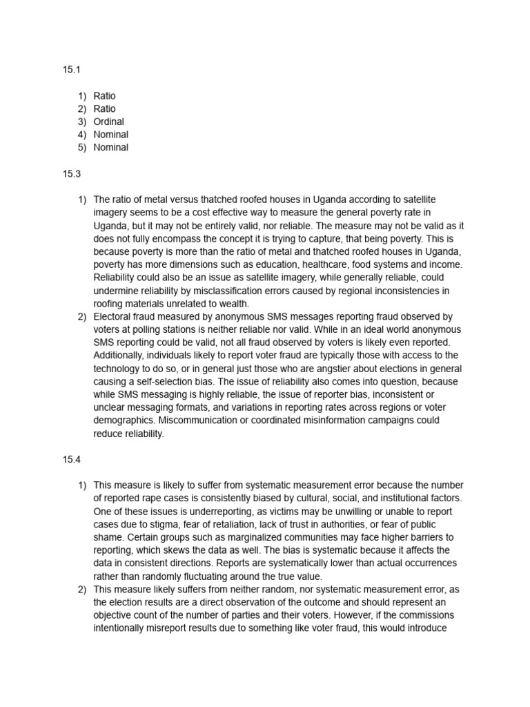 PoliSci 2325F - Assignment #4 | PDF | Observational Error