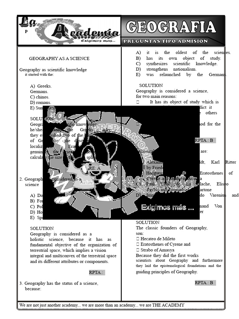 Question Bank Geography I | PDF | Universe | Earth