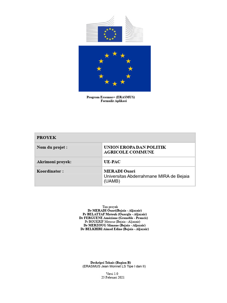 Program rinci dan presentasi Modul Jean MONNET UE-PAC | PDF