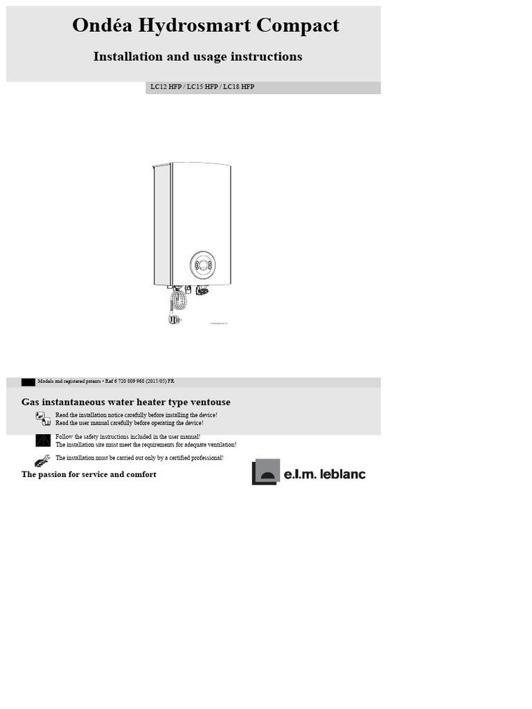 3 LC12 15 18 HFP Io 6720809968 - 07 | PDF | Water Heating | Water