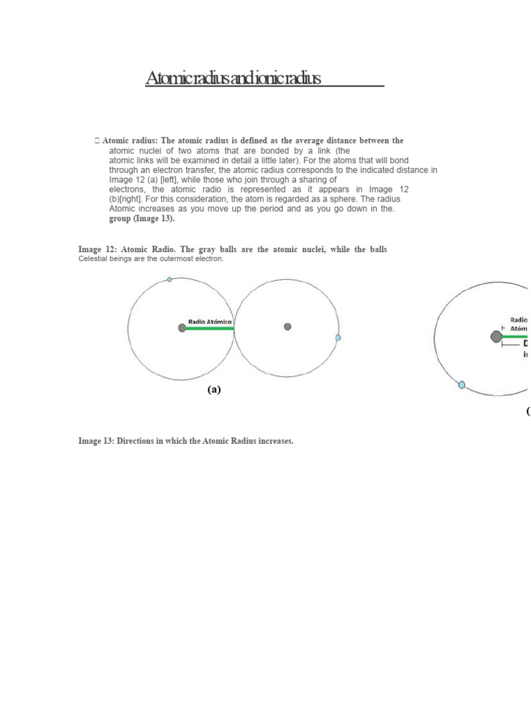 Atomic Radius and Ionic Radius | PDF | Ion | Atoms