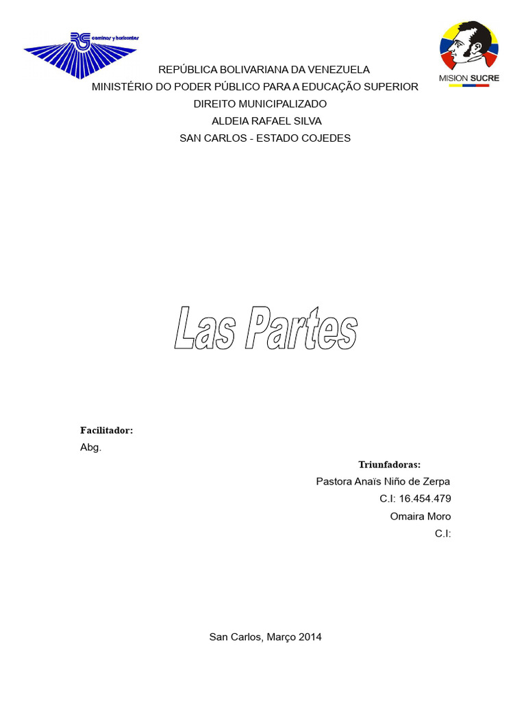 Partes no Processo Civil Venezuelano | PDF | Litisconsórcio | Prova ...