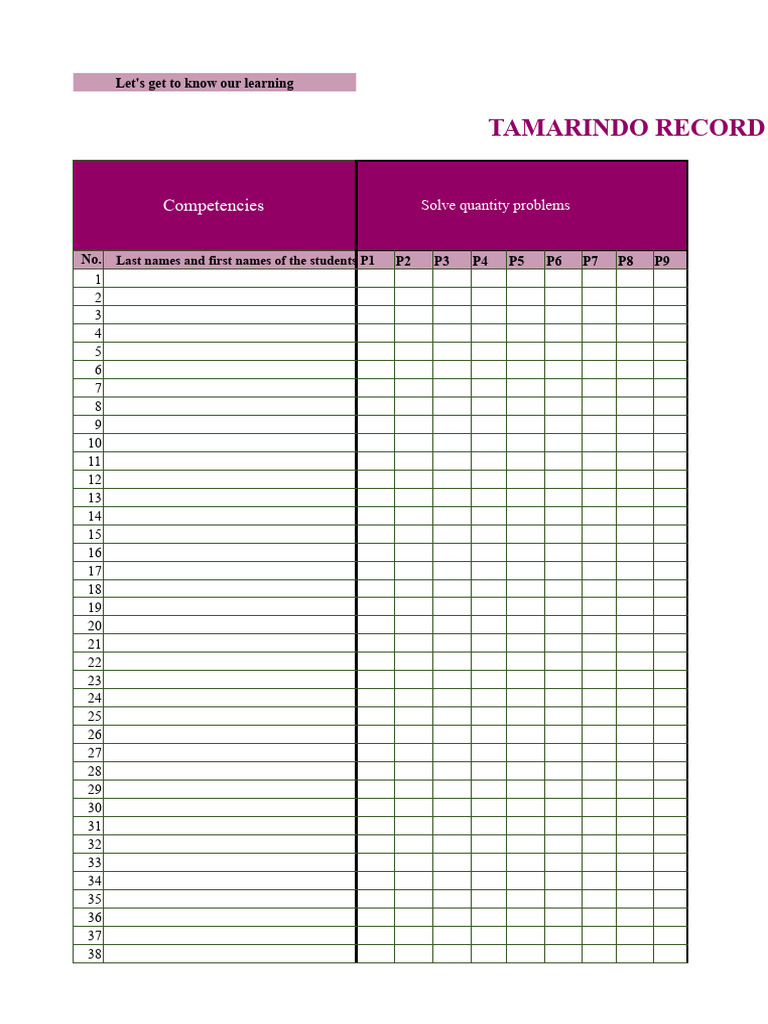 Mathematics Record 1st Year of Secondary School | PDF | Mathematics