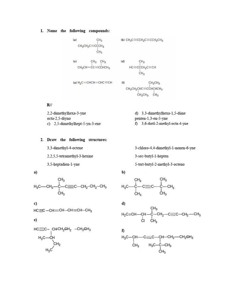 Organic Chemistry Compound Naming and Structures | PDF | Organic ...