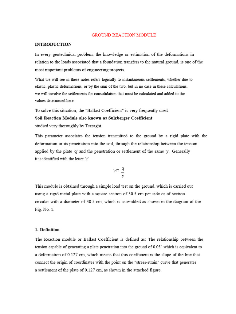 Soil Reaction Module (Improved) | PDF | Deformation (Engineering ...