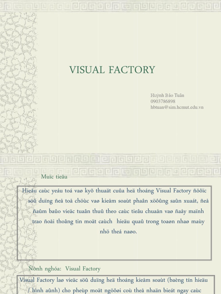 Visual Factory: Lean Management Guide | PDF