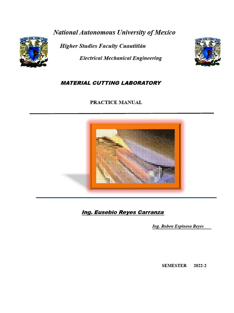 Manual Lab Cutting Materials 2022-2 PDF | PDF | Metalworking