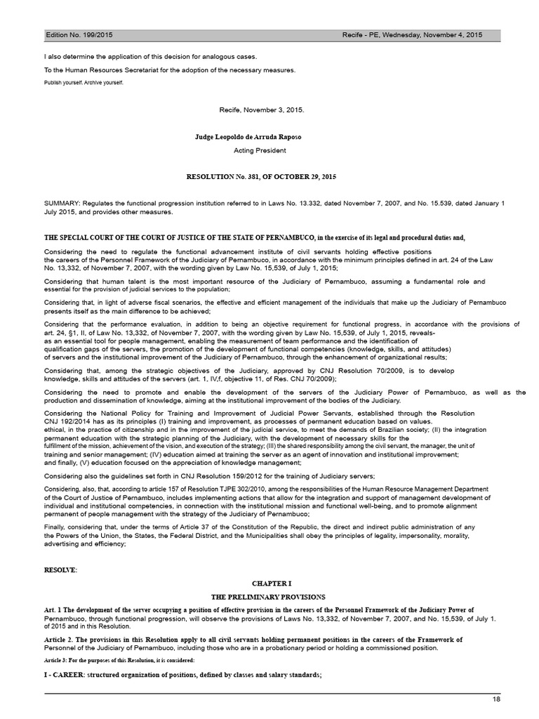 Resolution 381 - 2015 - Functional Progression of The Permanent ...