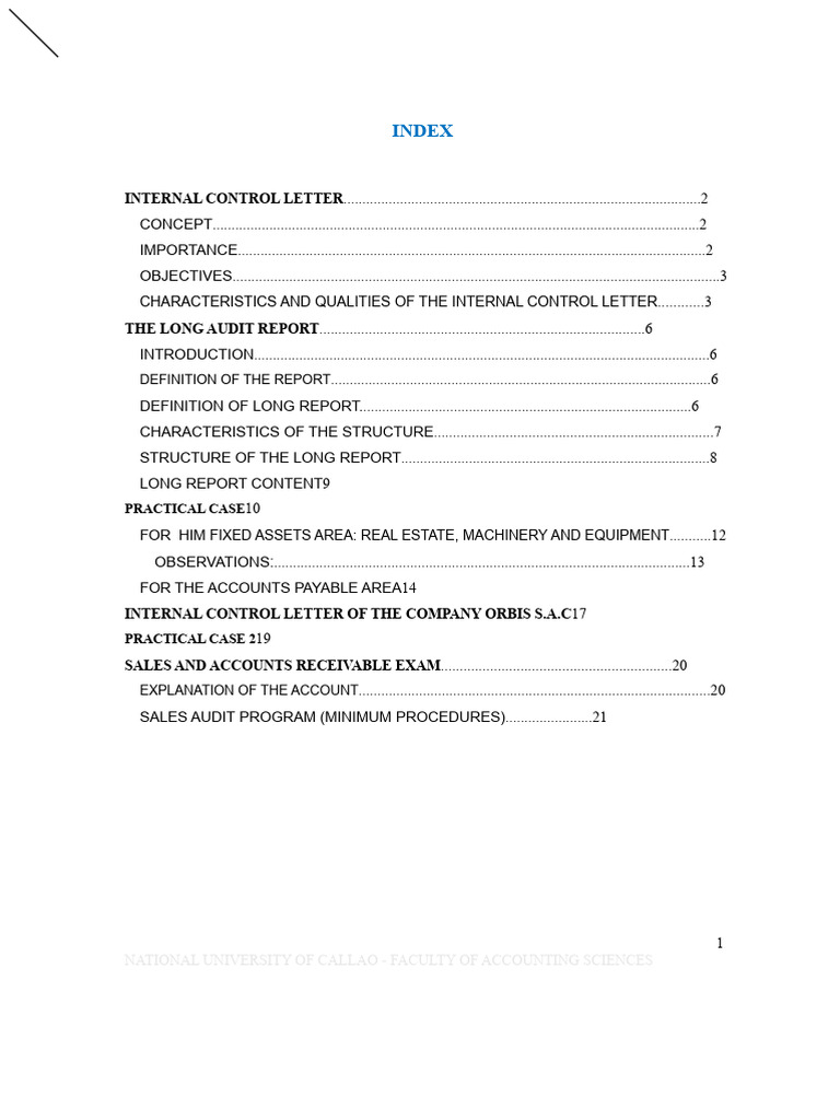 Letter of Internal Control or Report | PDF | Internal Control | Audit