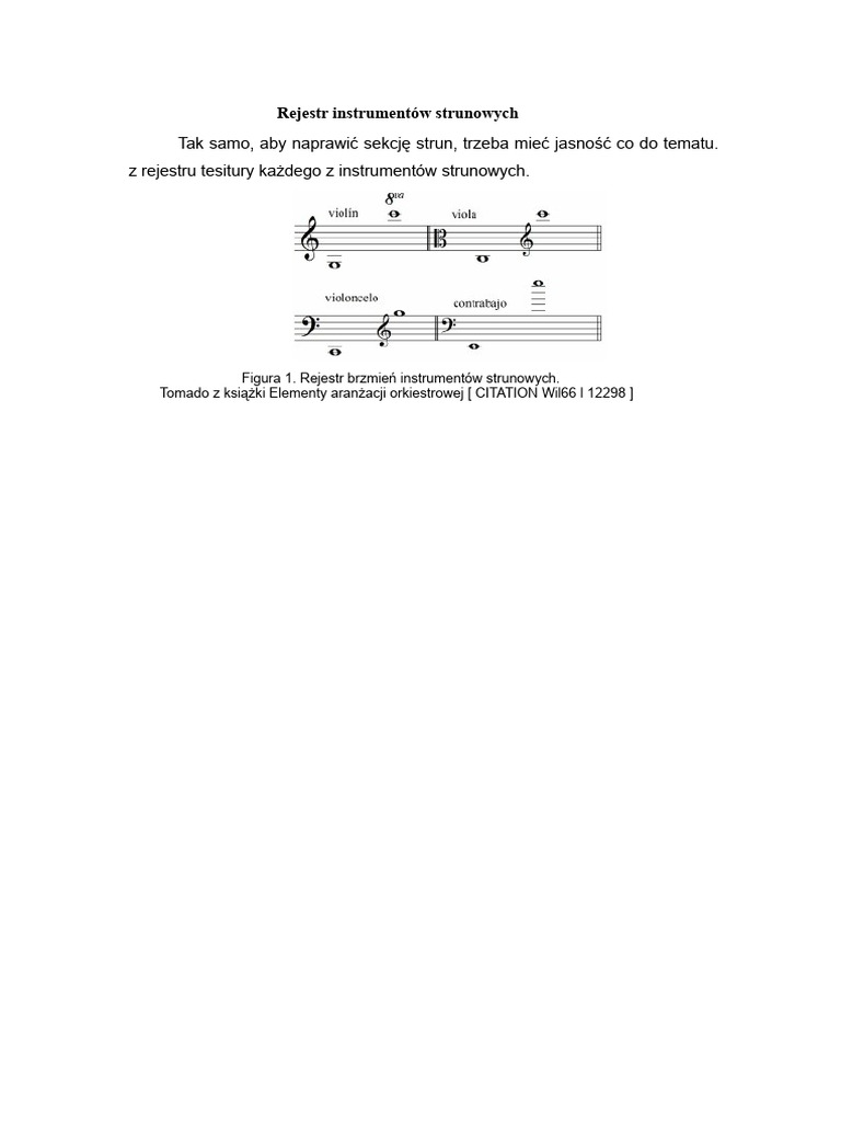 Rejestr Instrumentów Strunowych | PDF
