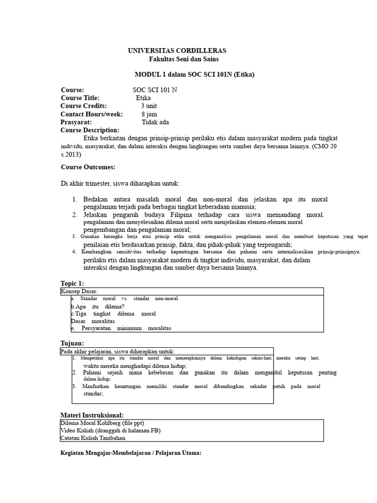 SOC SCI 101N MODUL 1 | PDF