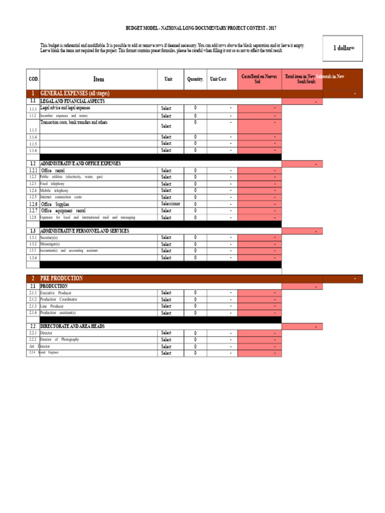 Template For Documentary Production | PDF