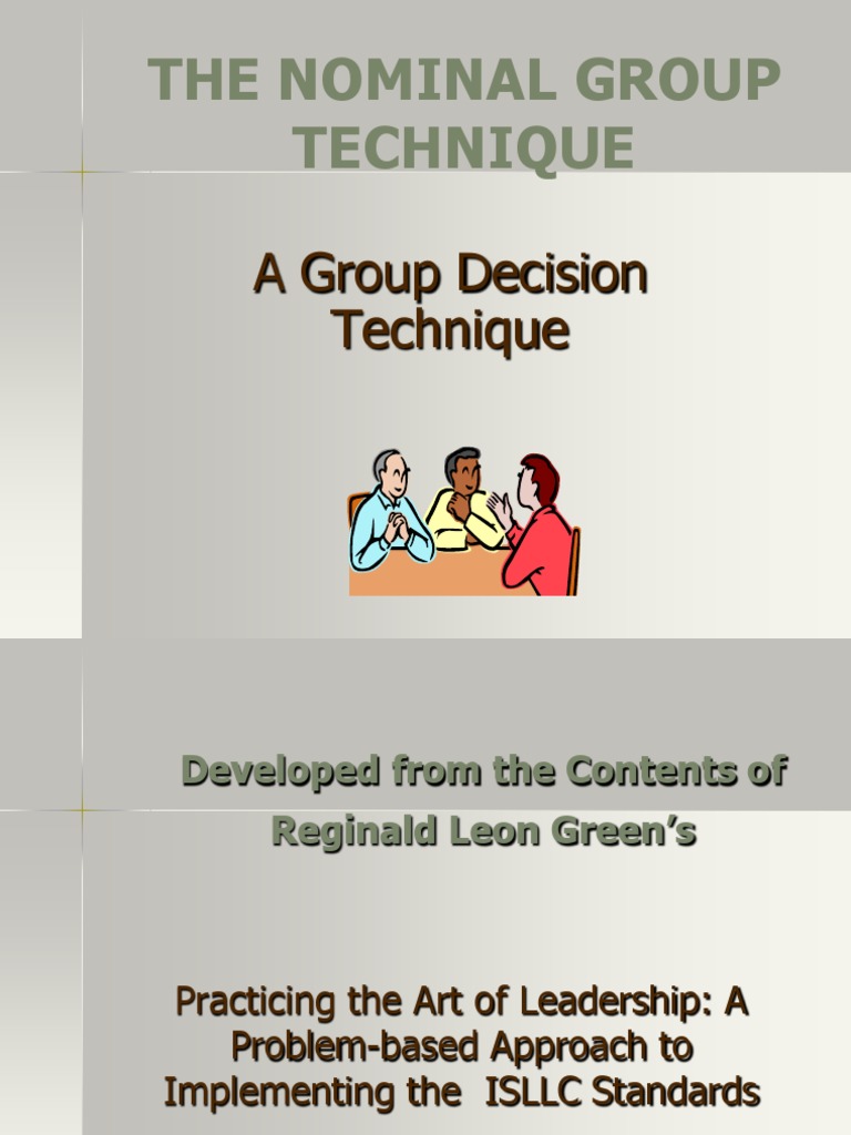 Nominal Group Technique | Download Free PDF | Psychological Concepts ...