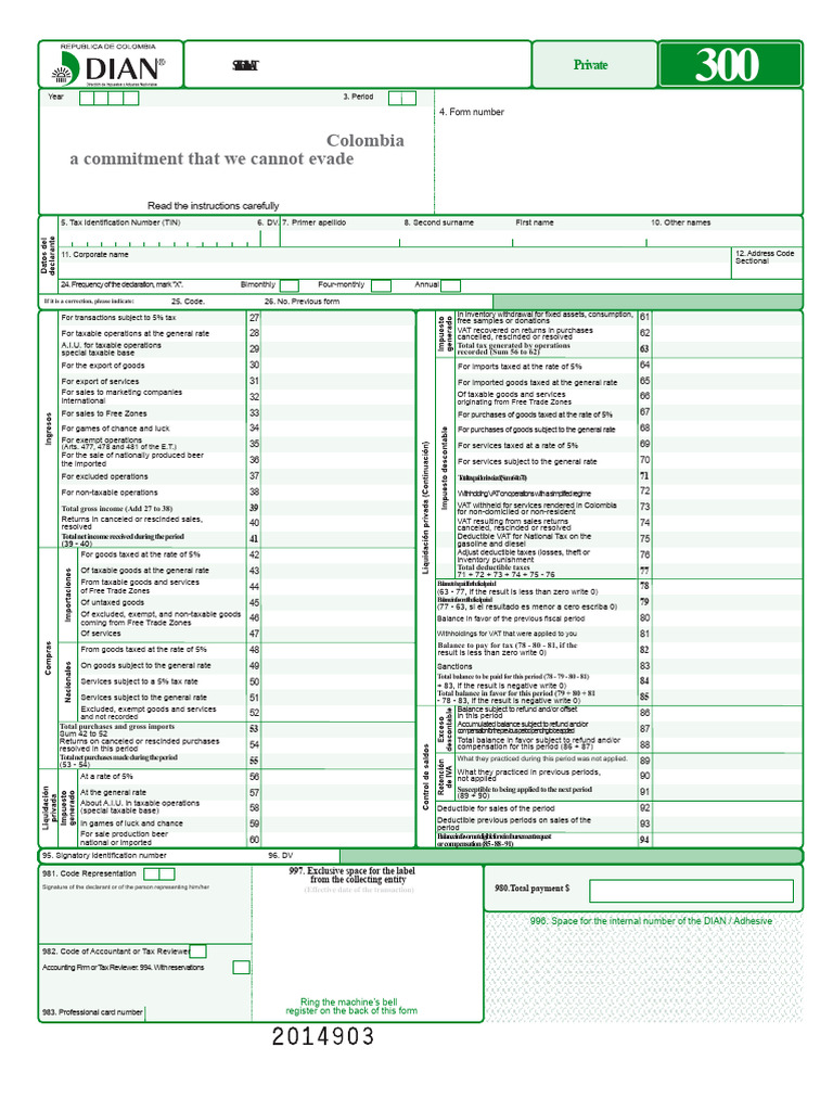 VAT Form 300 | PDF | Taxes | Value Added Tax