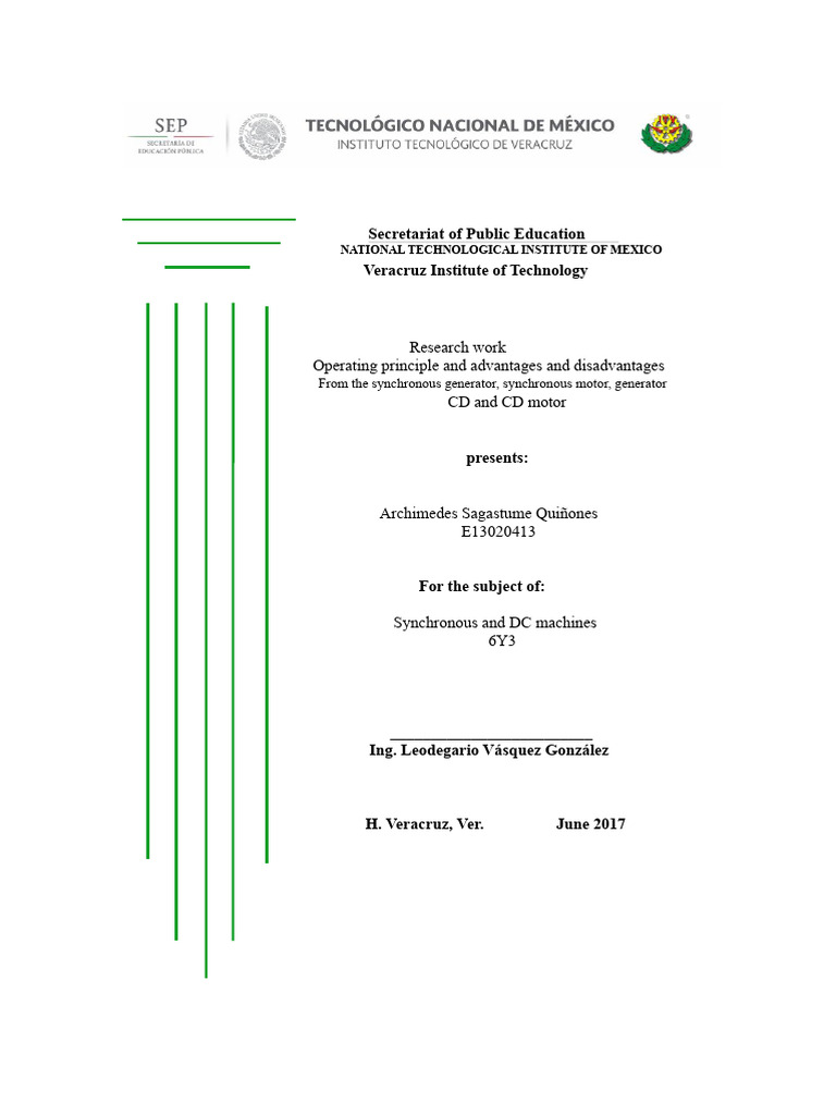 Operation of The Generator, Advantages and Disadvantages | PDF ...