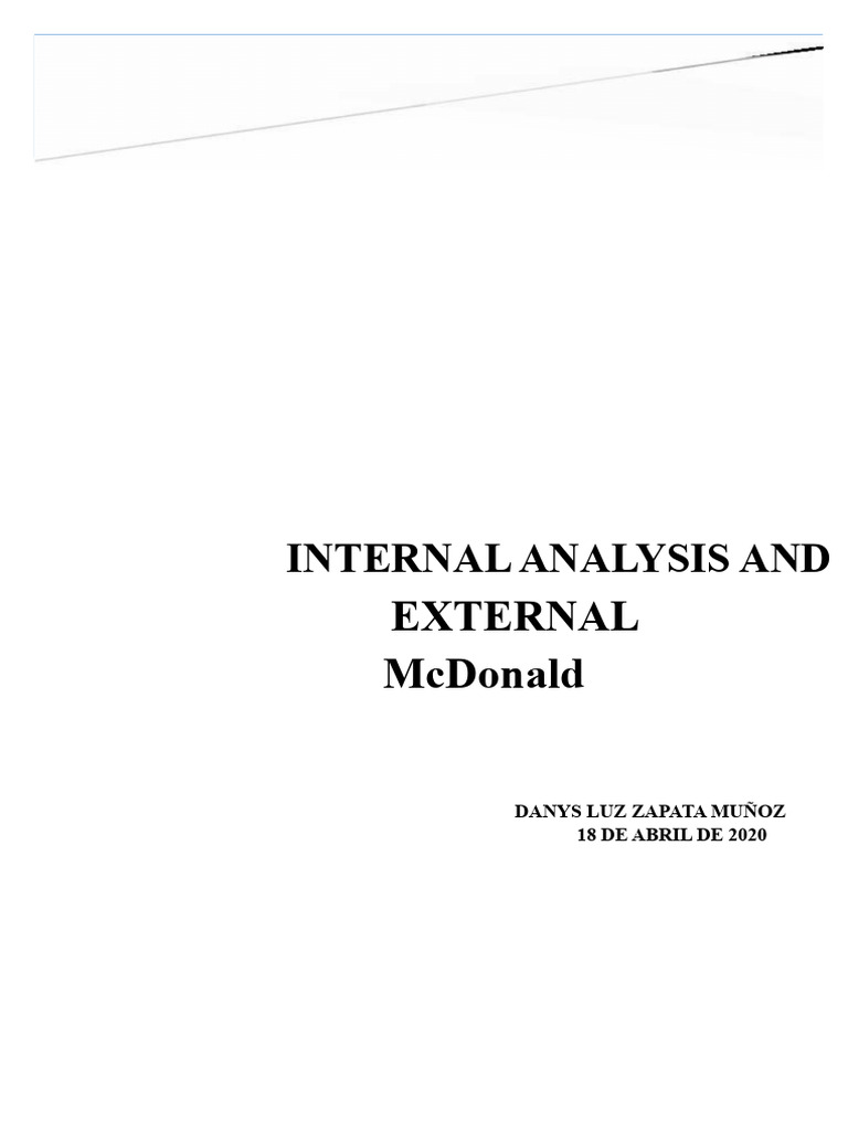 External and Internal Analysis | PDF | Supply Chain | Gross Domestic ...