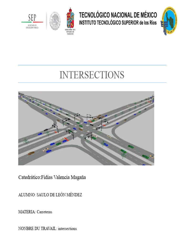 Types et Conception d'Intersections Routières | PDF | Autoroute | Transport