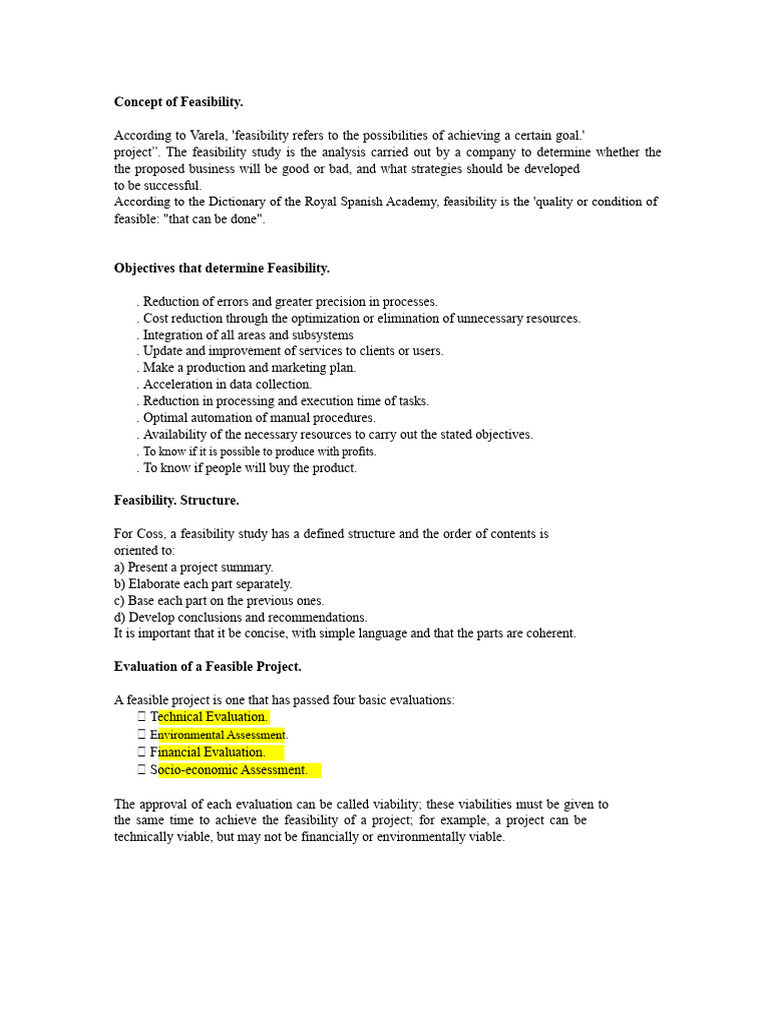 Feasibility Studies and Forecast Intro Rev0 | PDF | Feasibility Study ...