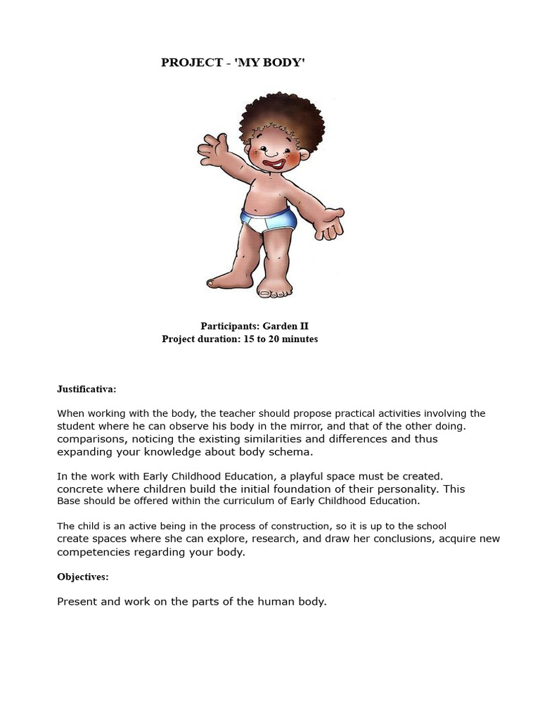 My Little Body Project | PDF | Early Childhood Education | Childhood
