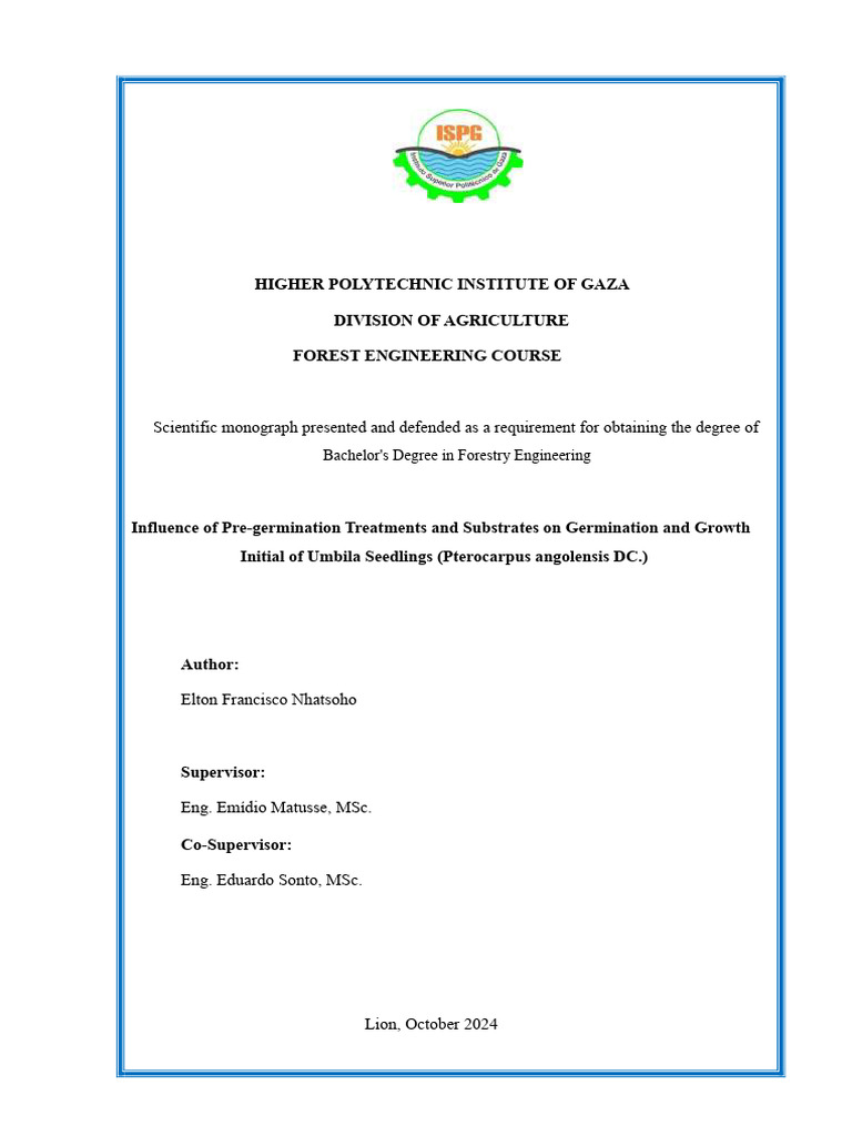 Scientific Monograph Presented and Defended As A Requirement For ...