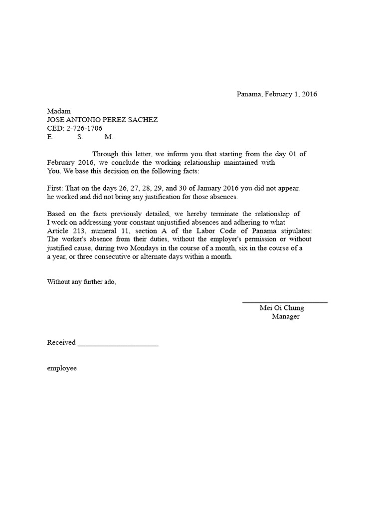Letter of Abandonment | PDF