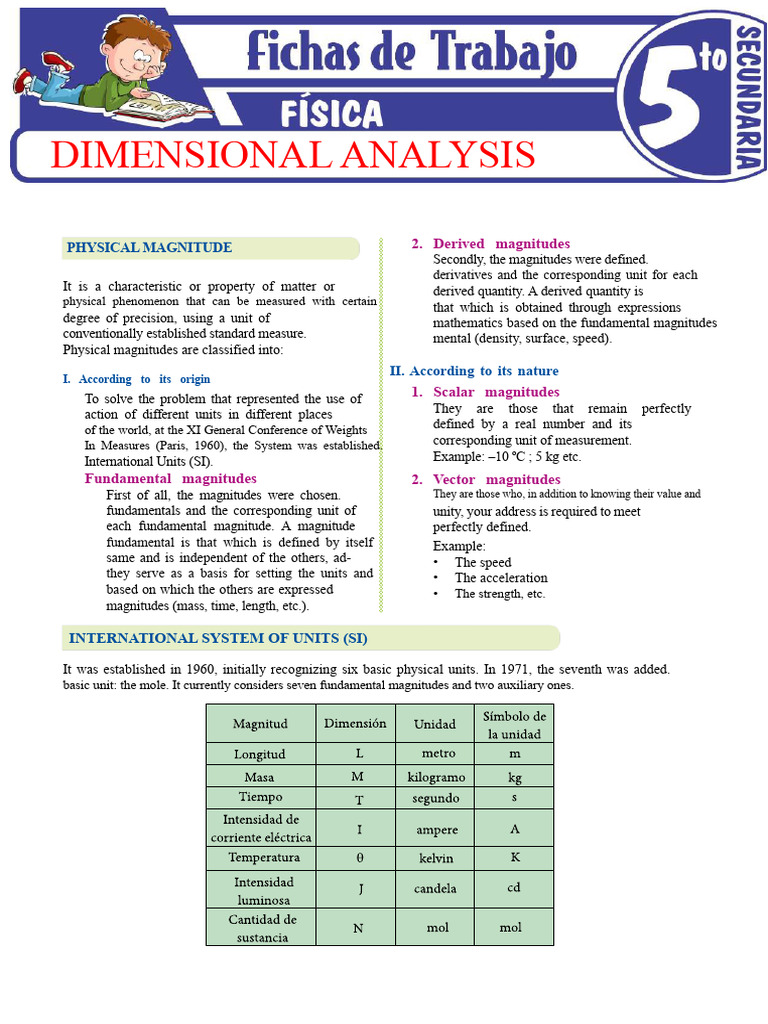 Dimensional Analysis and SI Units Guide | PDF | International System Of ...